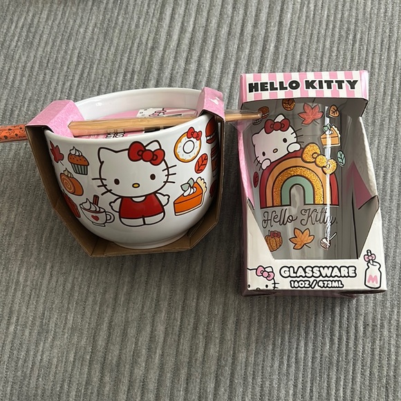 Hello Kitty | Dining | Hello Kitty Bowl And Glassware | Poshmark